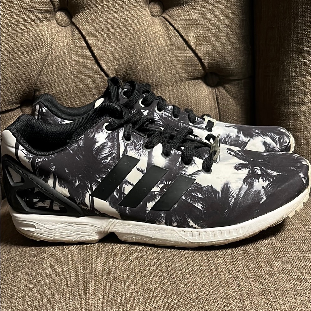 Adidas Torsion Palm Trees Men's Black And White Sneak… - Gem